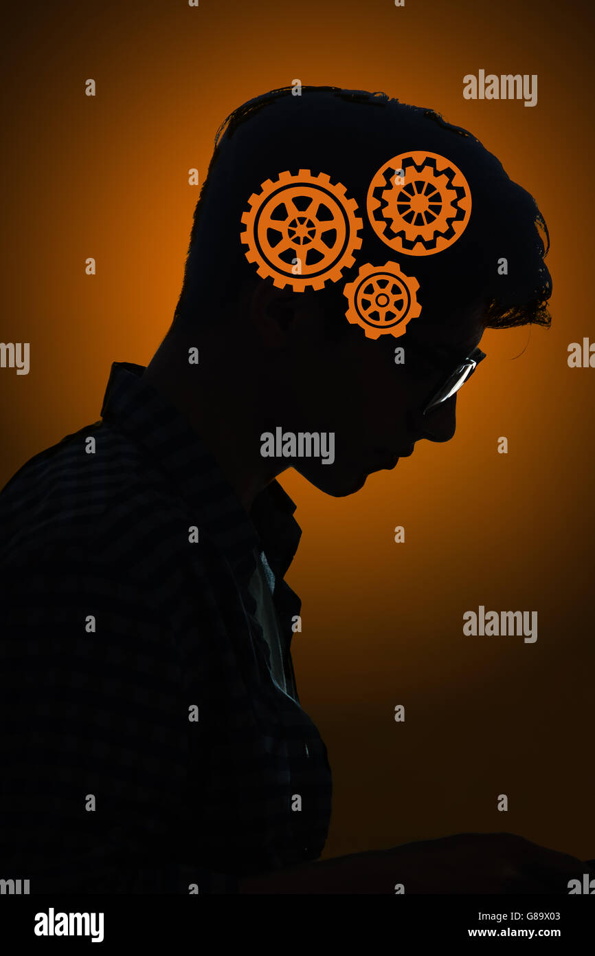 Man thinking about teamwork in concept photo Stock Photo - Alamy