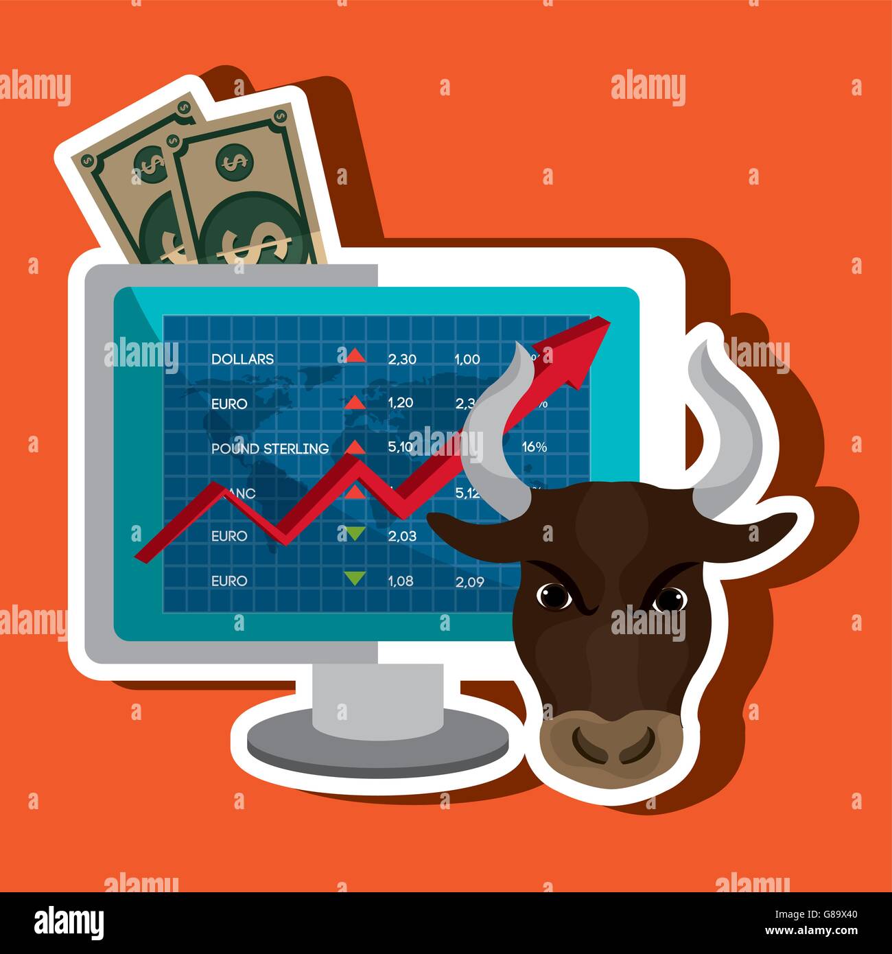 stock exchange design Stock Vector Image & Art - Alamy