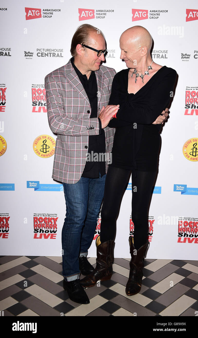 Ade Edmondson and Richard O'Brien attending the aftershow party for the ...