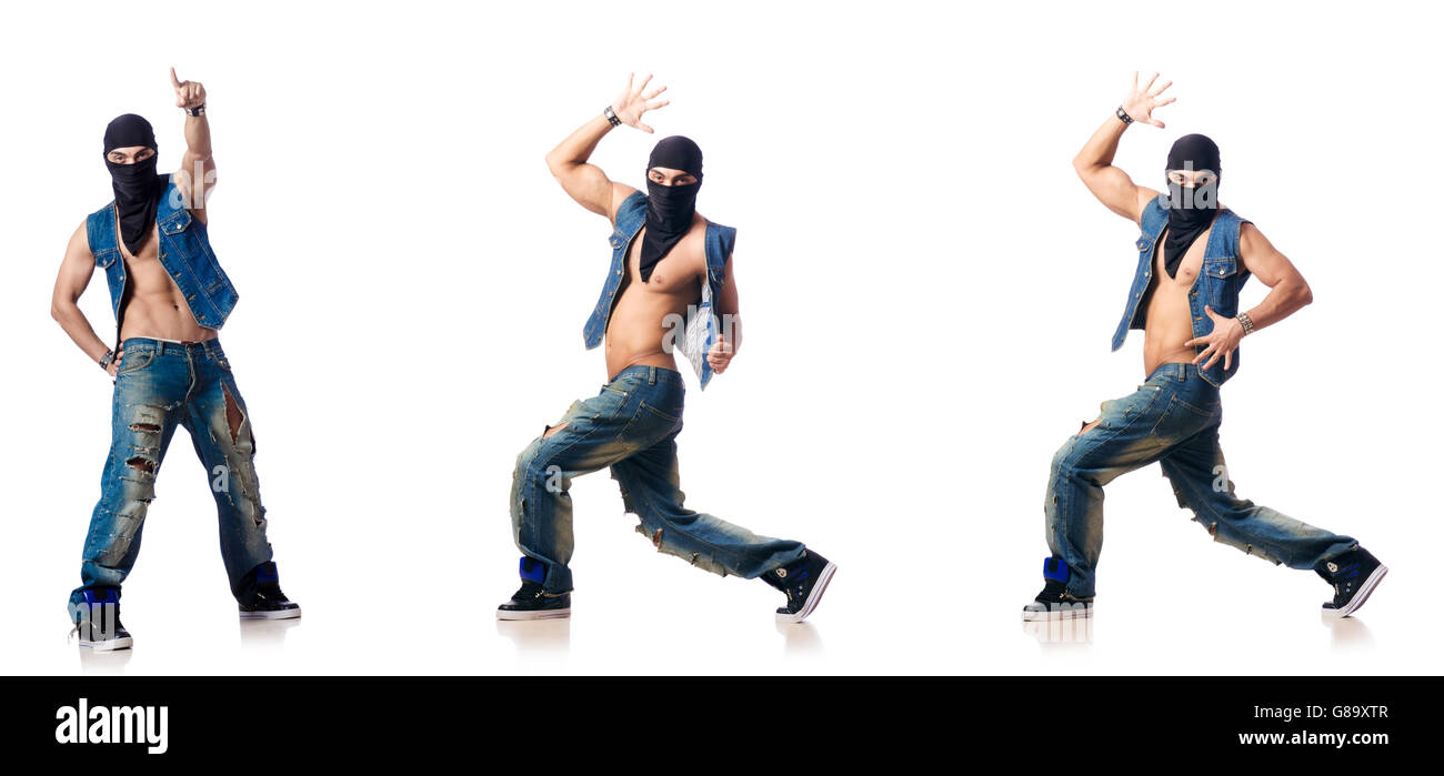 Dancer dancing on the white Stock Photo - Alamy
