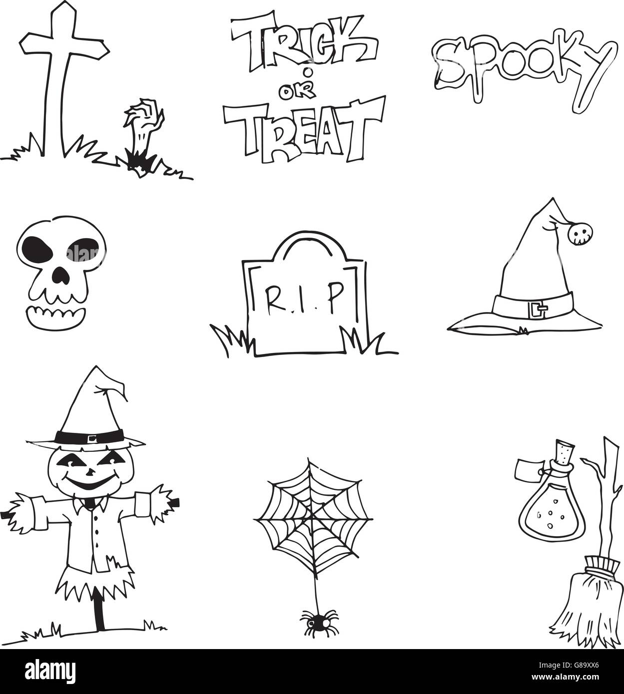 Scarecrow witch Black and White Stock Photos & Images - Alamy