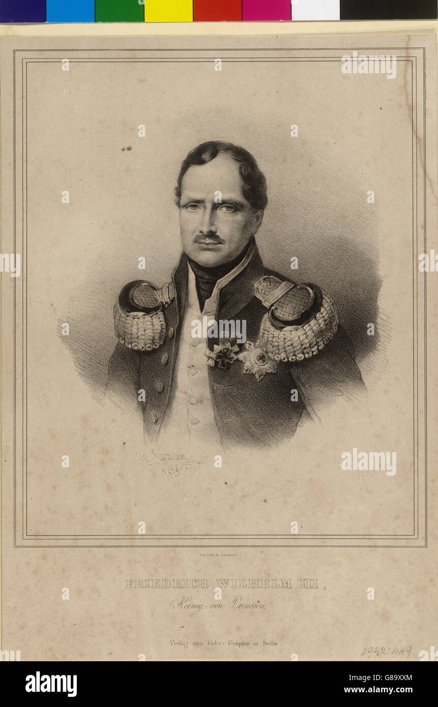 Friedrich Wilhelm III., König von Preußen Stock Photo - Alamy