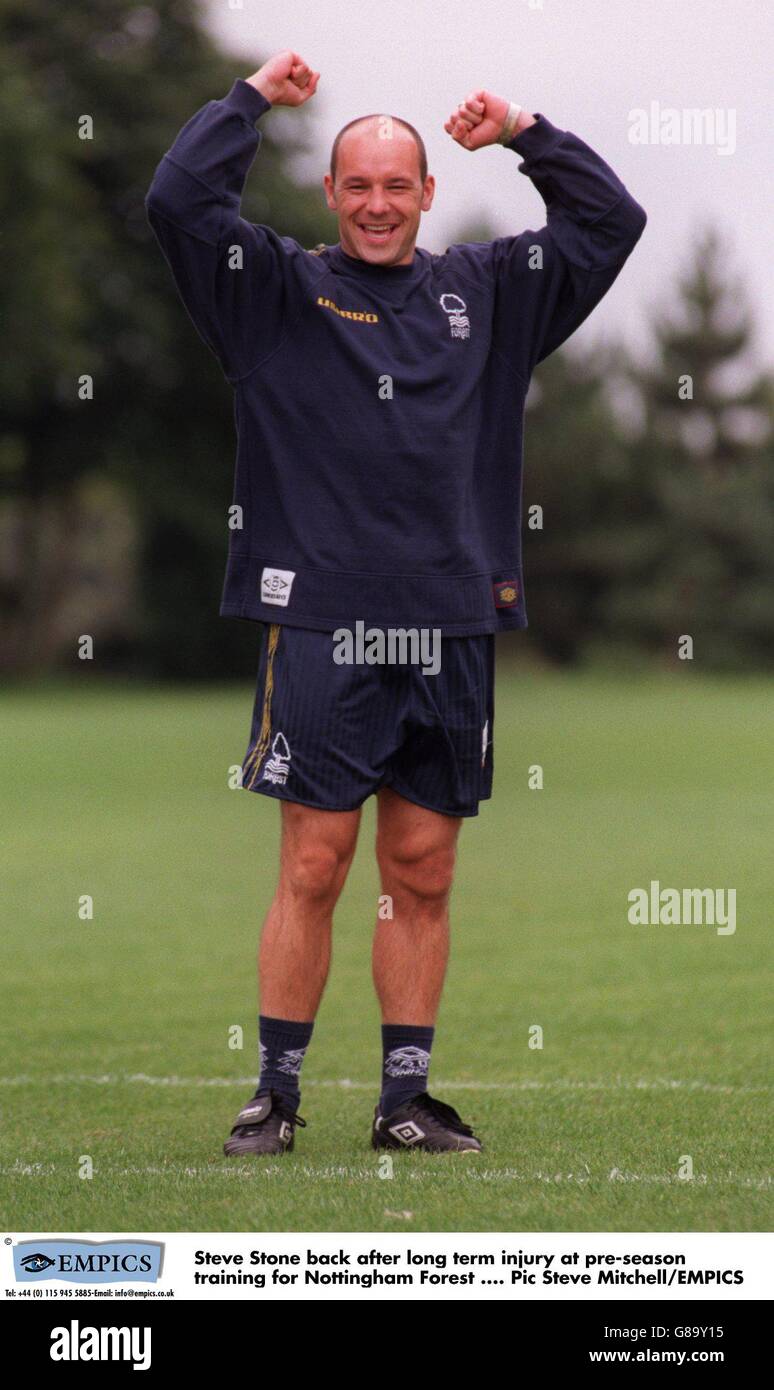 Soccer - Nottingham Forest Training. Steve Stone back after long term ...