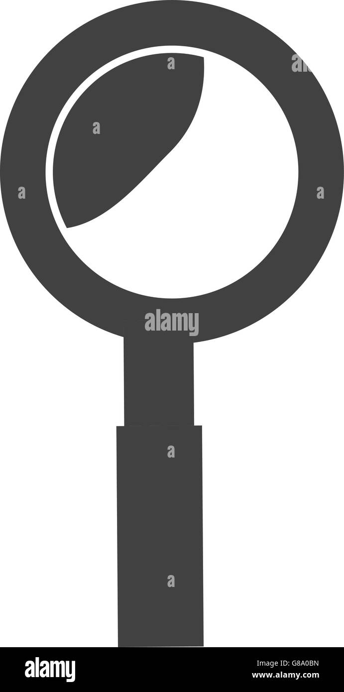 Lupe icon. Search and instrument design. Vector graphic Stock Vector ...