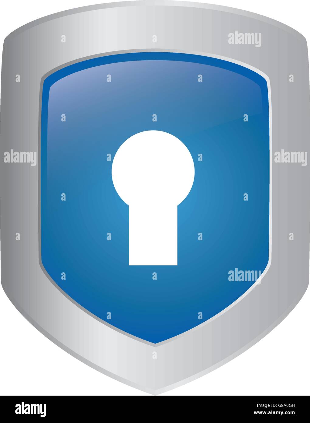 Padlock and shield icon. Security system design. Vector graphic Stock ...