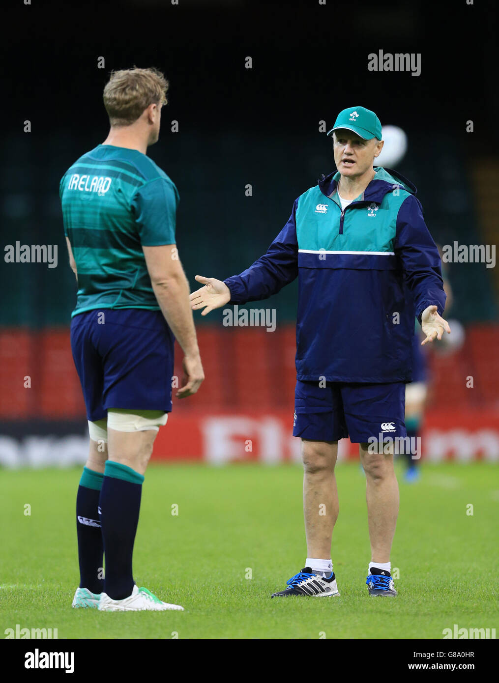 Rugby union ireland captains run millennium stadium hi-res stock ...