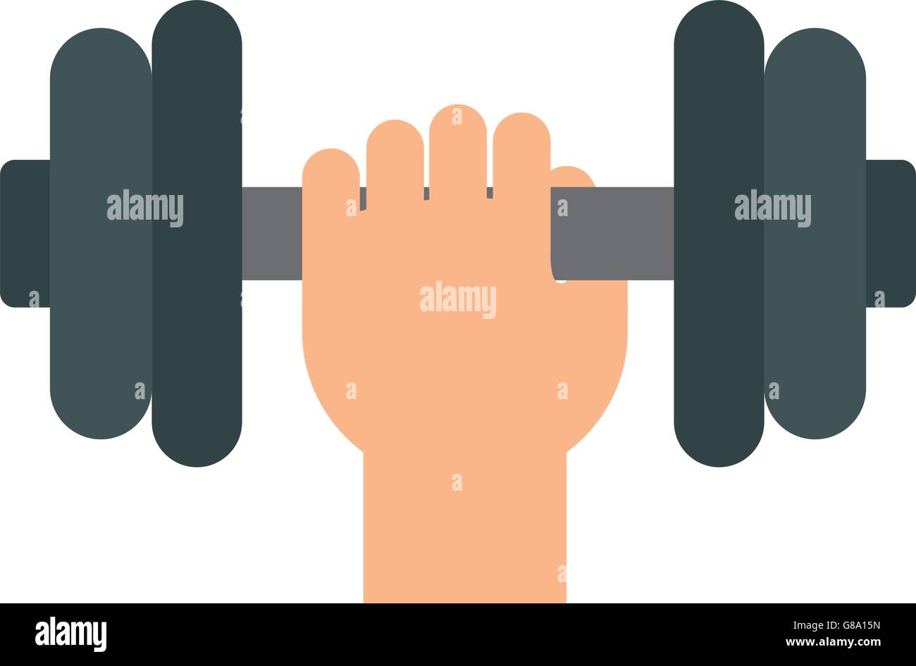 Weight and hand icon. Healthy lifestyle design. Vector graphic Stock ...
