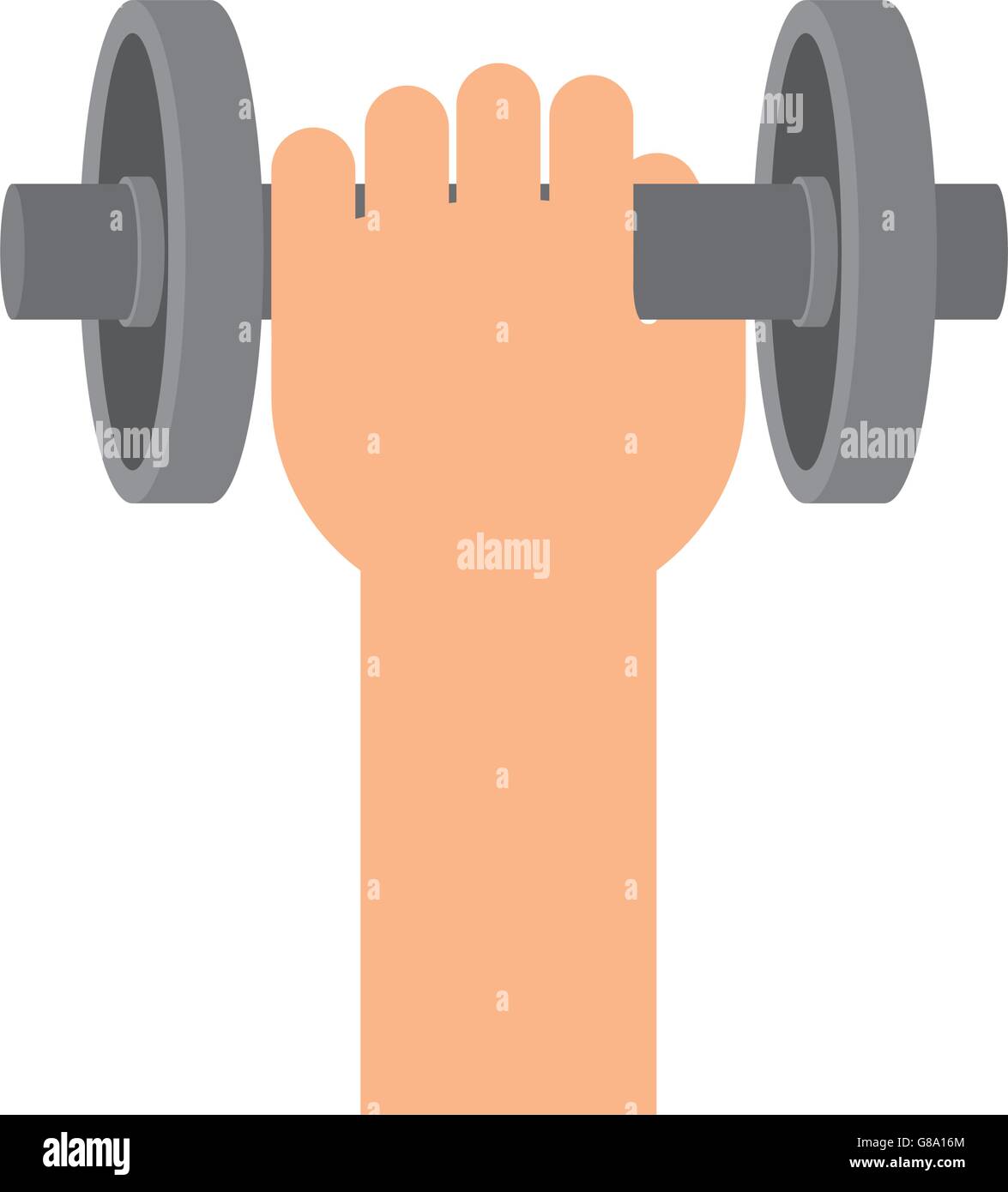 Weight and hand icon. Healthy lifestyle design. Vector graphic Stock ...
