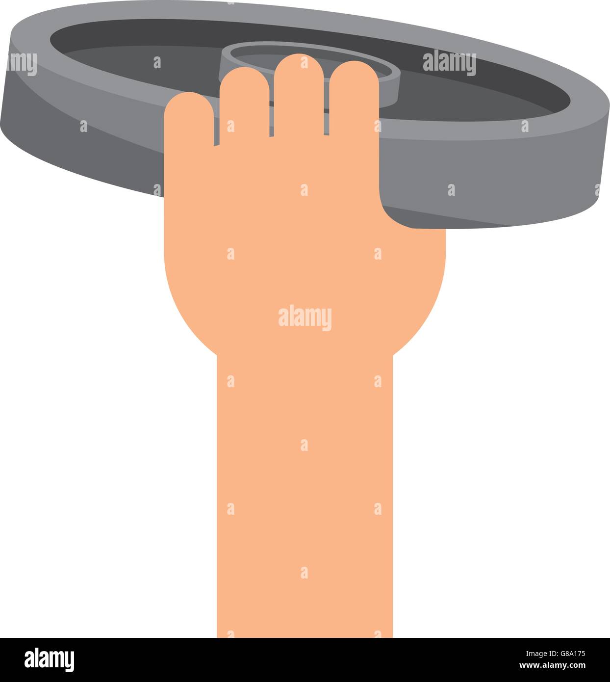 Weight and hand icon. Healthy lifestyle design. Vector graphic Stock ...