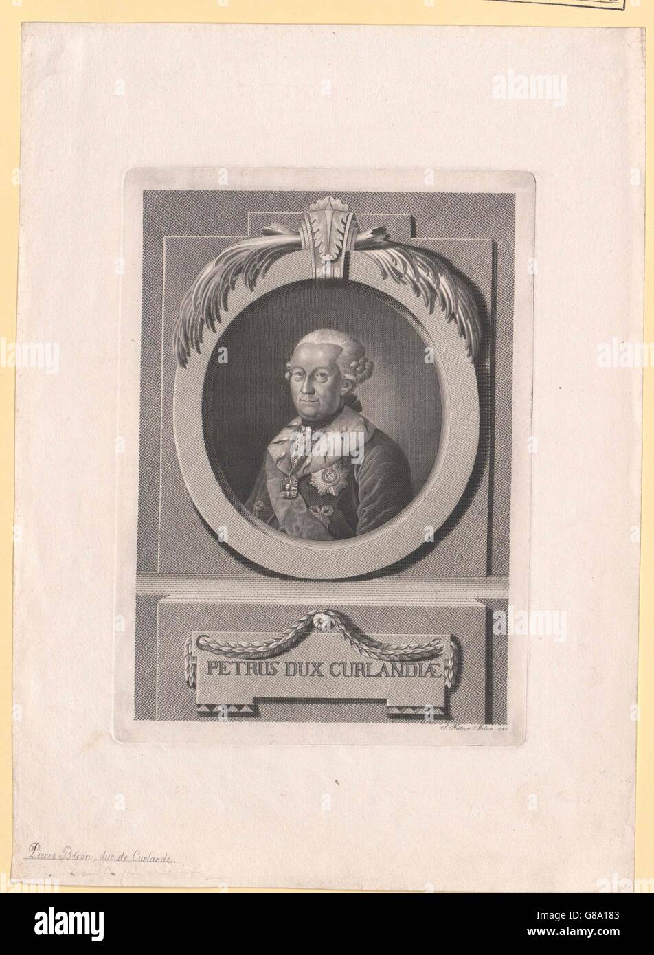 Peter von Biron, Herzog von Kurland und Sagan Stock Photo - Alamy