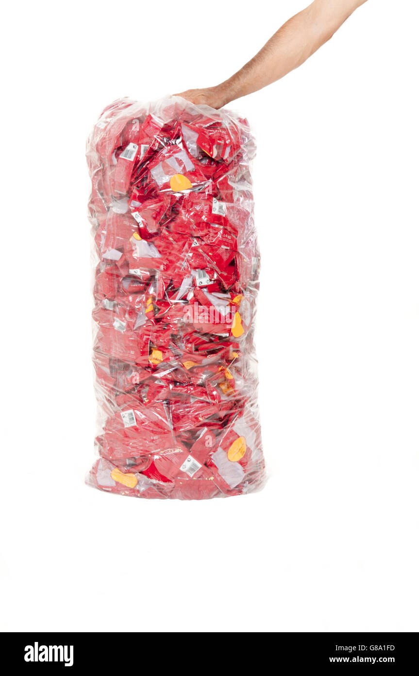 Hand inside plastic bag Cut Out Stock Images & Pictures - Alamy