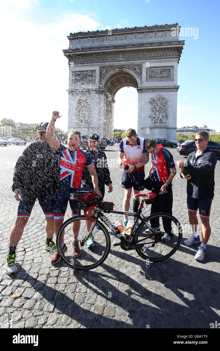 Enduroman Arch to Arc challenge Stock Photo - Alamy