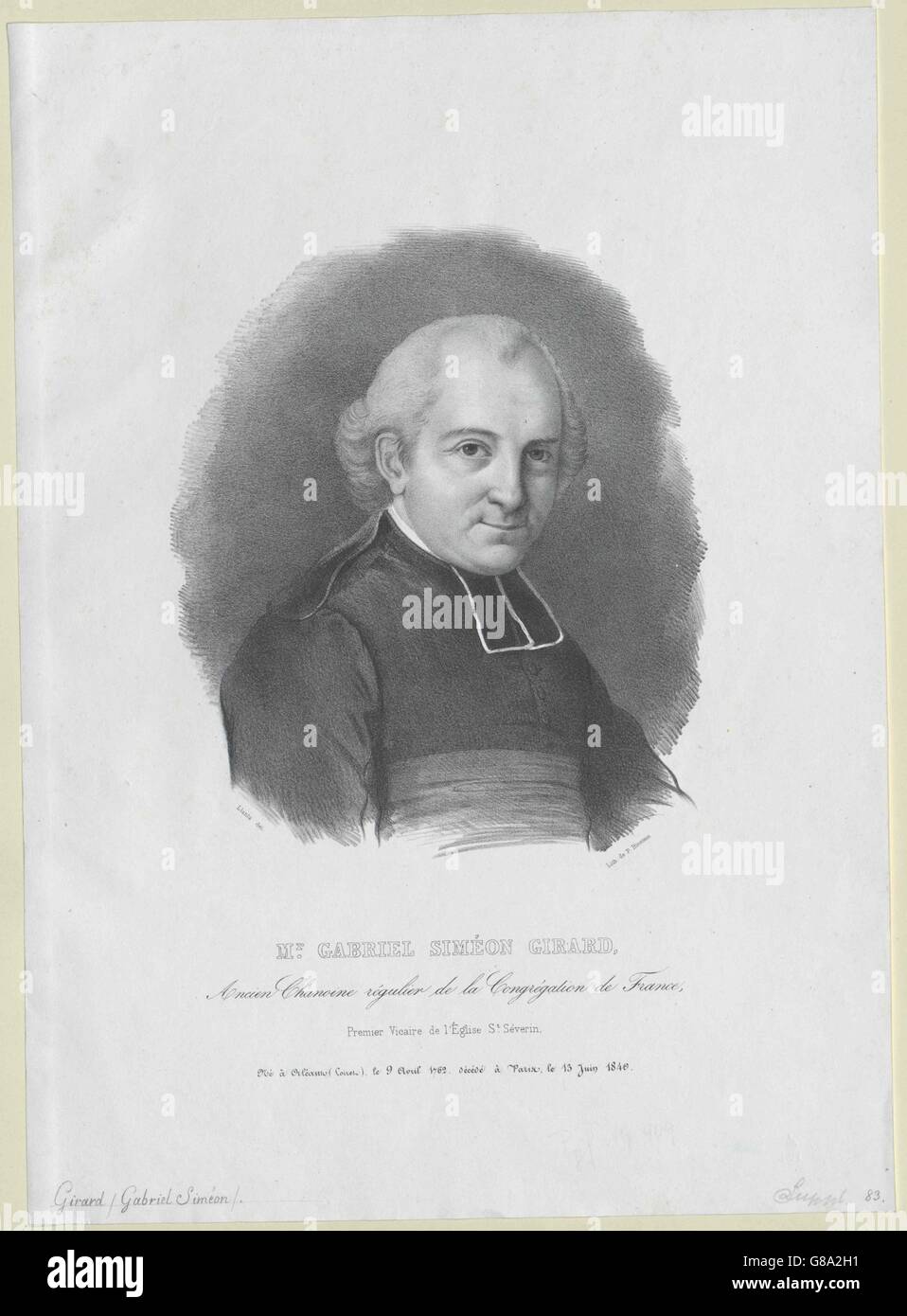 Girard, Gabriel Siméon Stock Photo - Alamy