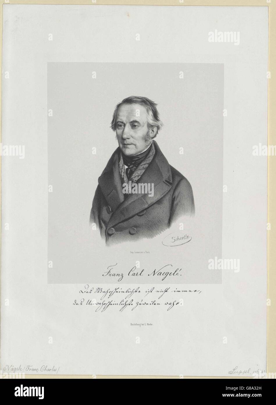 Nägelé, Franz Karl Stock Photo - Alamy