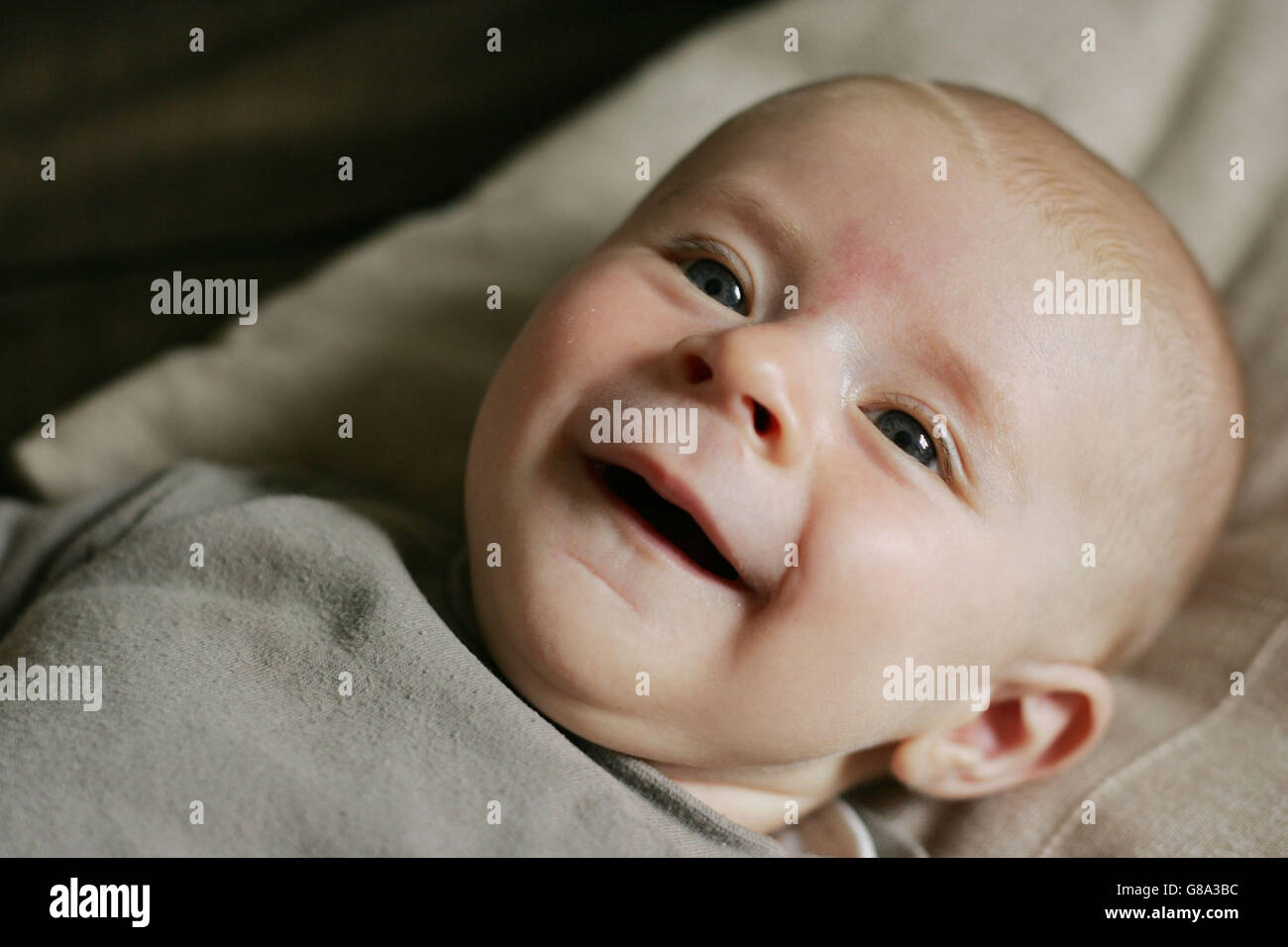 Three-month-old baby, looking friendly Stock Photo - Alamy