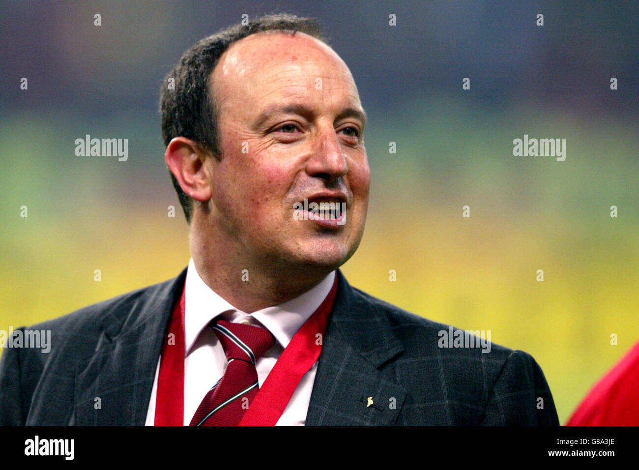 Liverpool manager rafael benitez celebrates victory hi-res stock ...