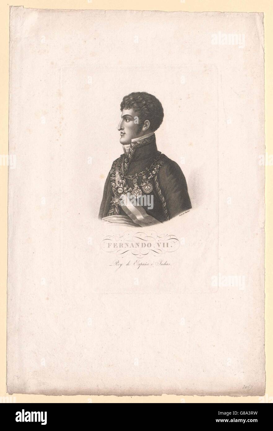 Ferdinand VII., König von Spanien Stock Photo - Alamy