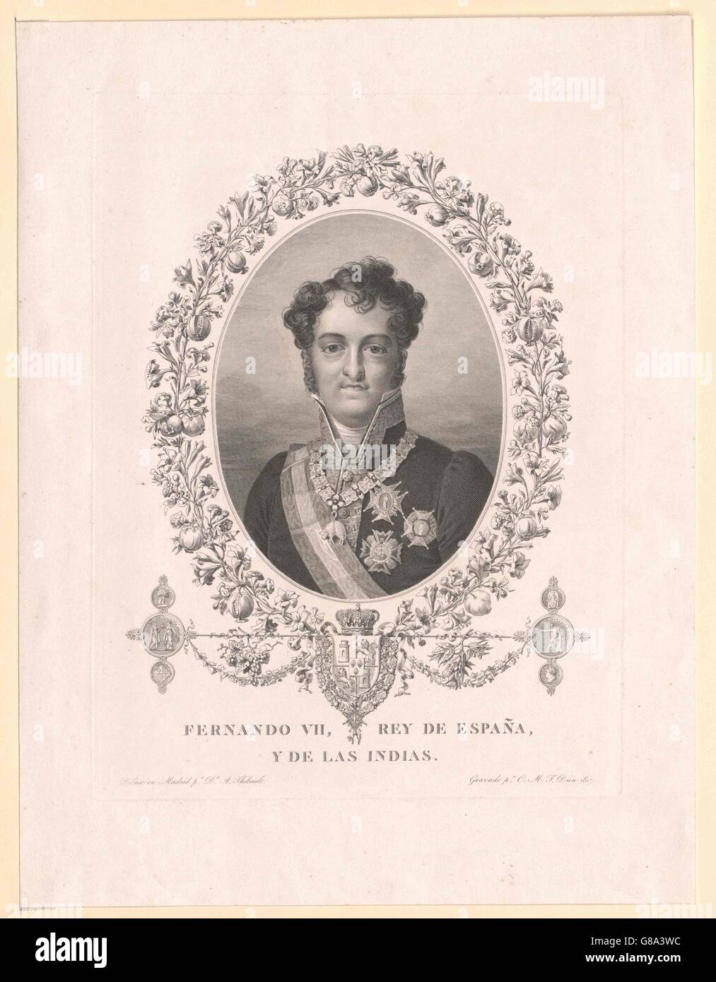 Ferdinand VII., König von Spanien Stock Photo - Alamy