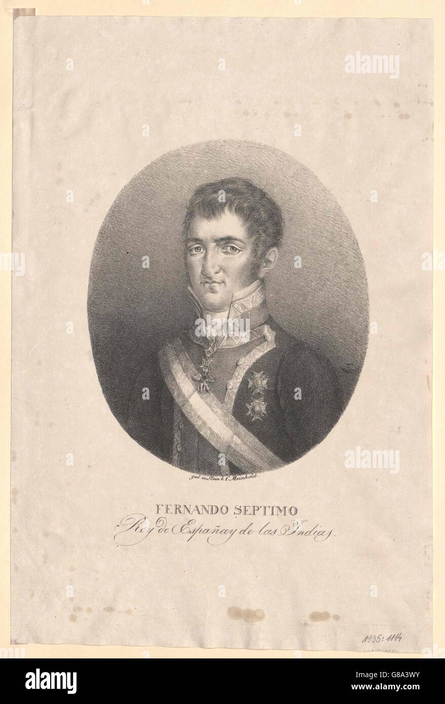 Ferdinand VII., König von Spanien Stock Photo - Alamy