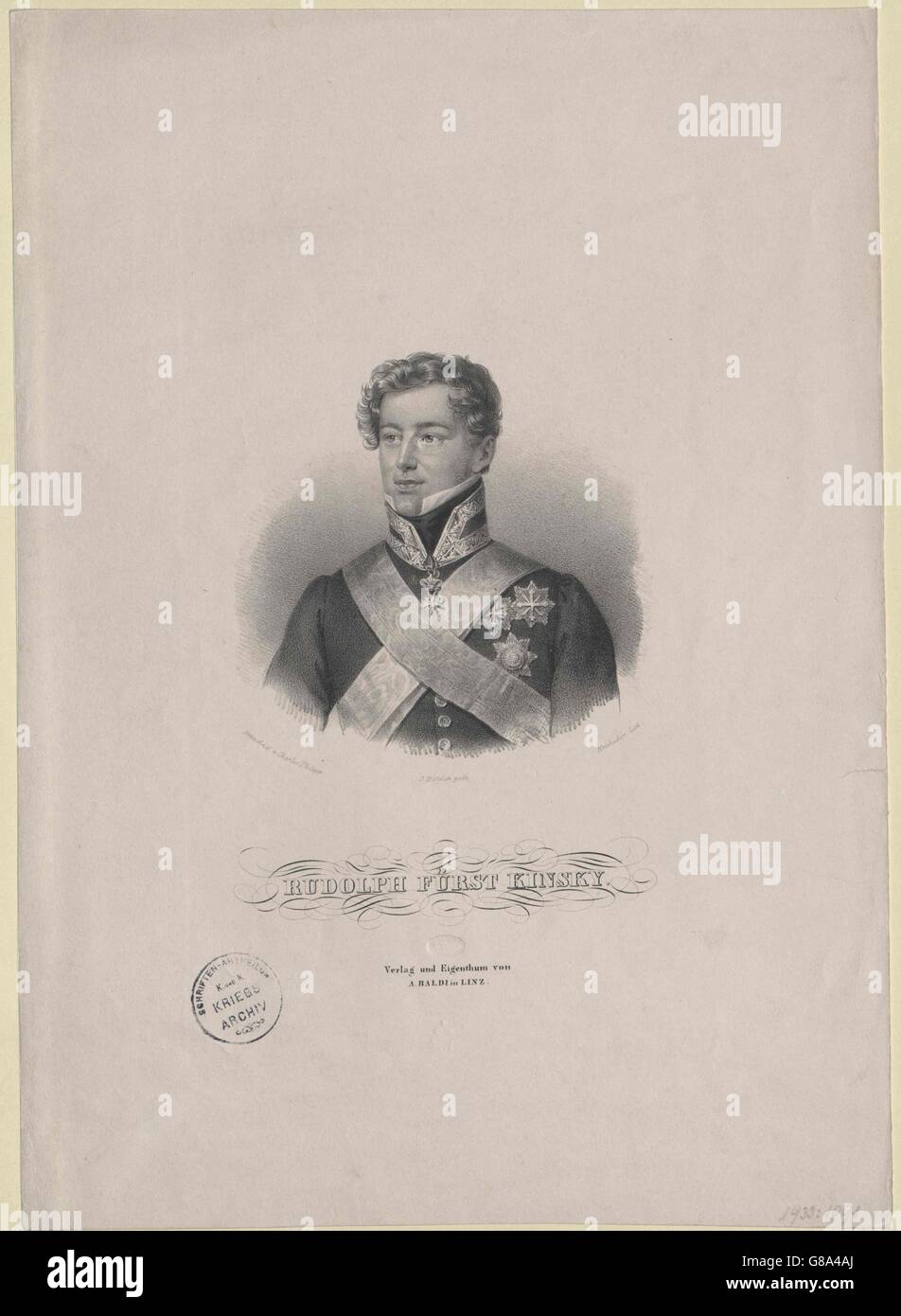 Kinsky, Rudolf Fürst Stock Photo - Alamy