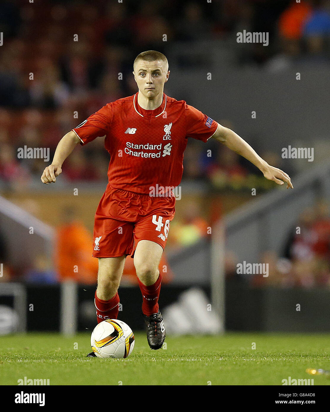 Liverpools jordan rossiter the uefa europa league match at anfield hi ...