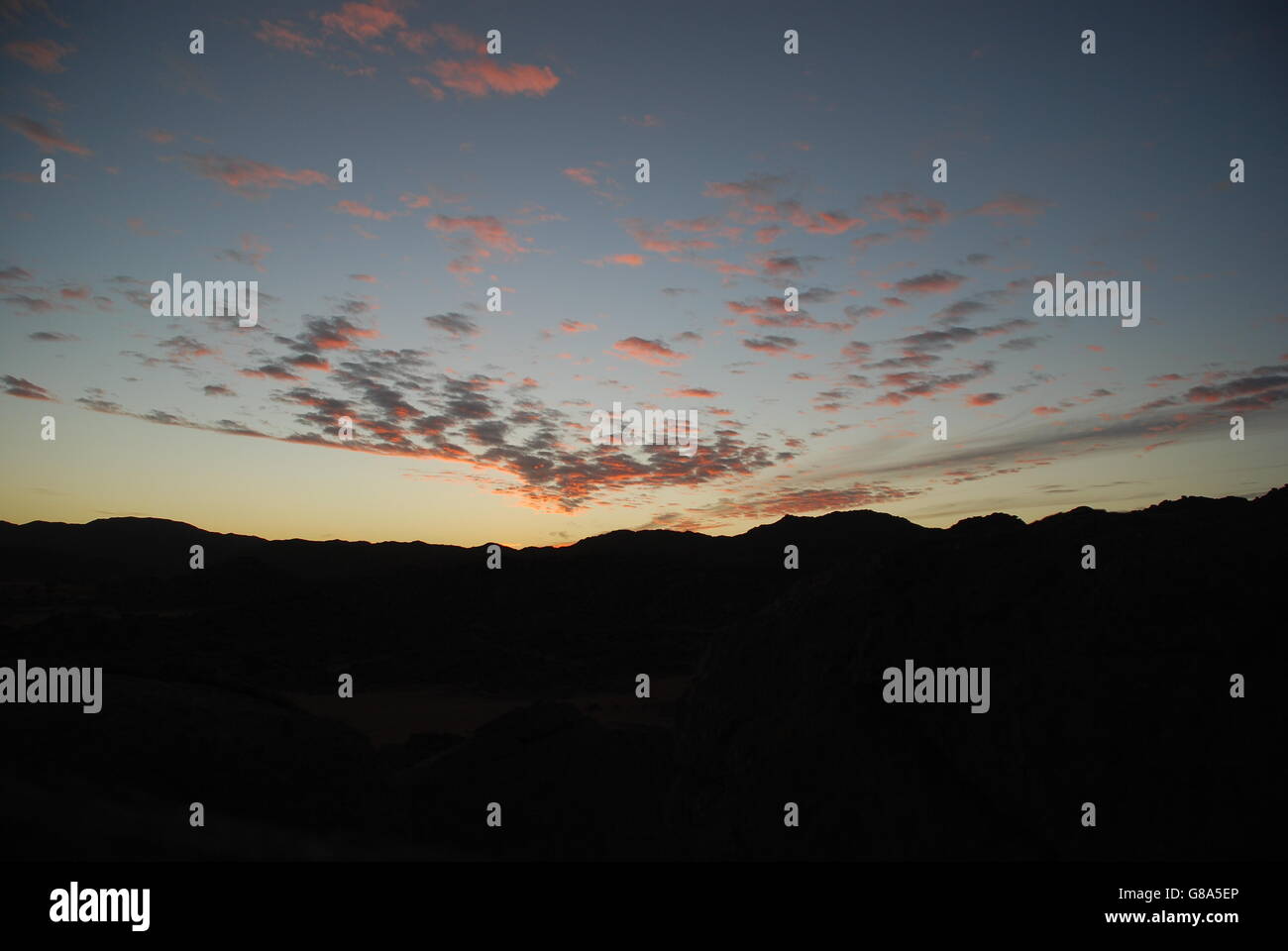 Sun set desert Stock Photo - Alamy
