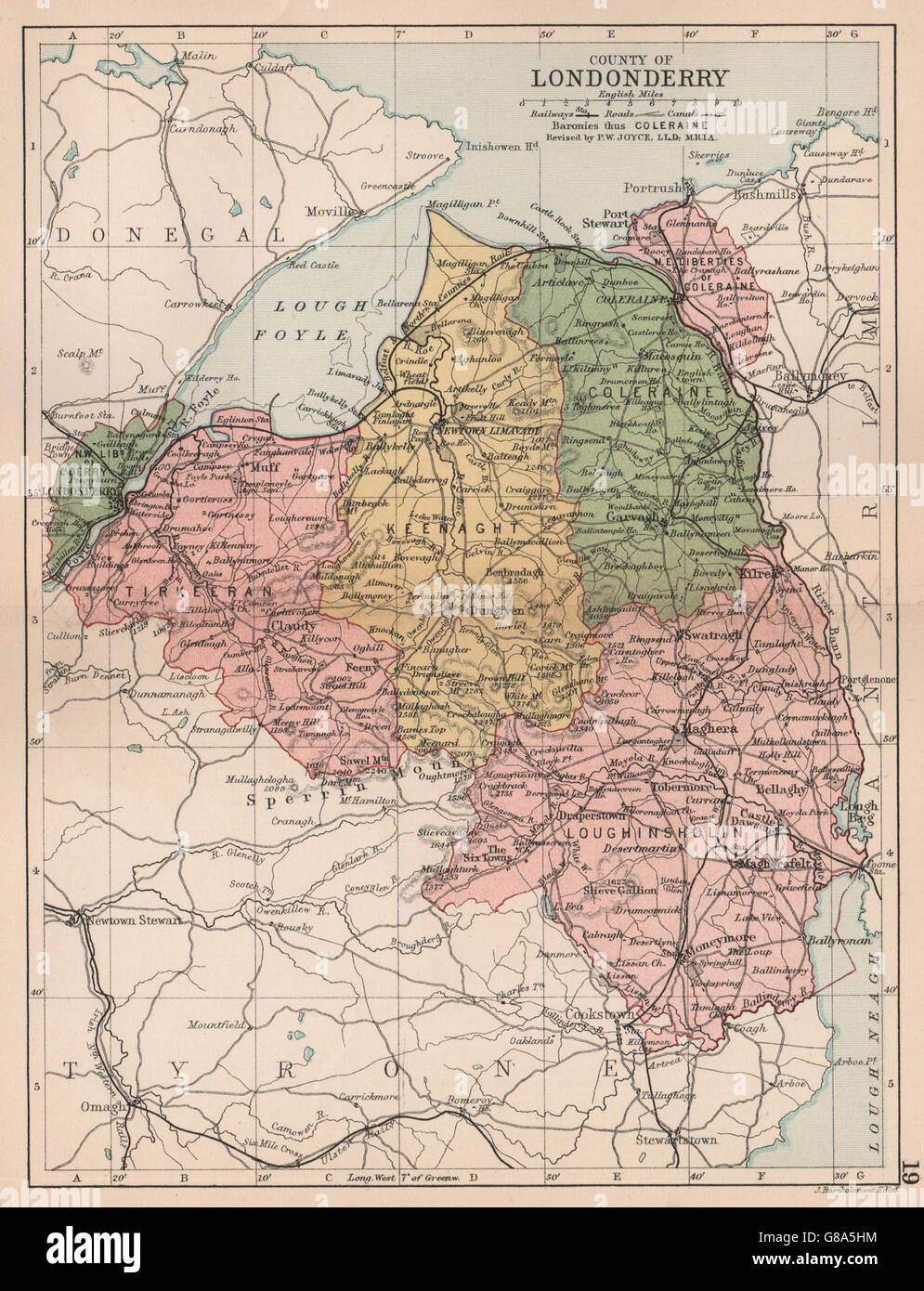 CO. LONDONDERRY: Antique county map. Ulster. Northern Ireland ...
