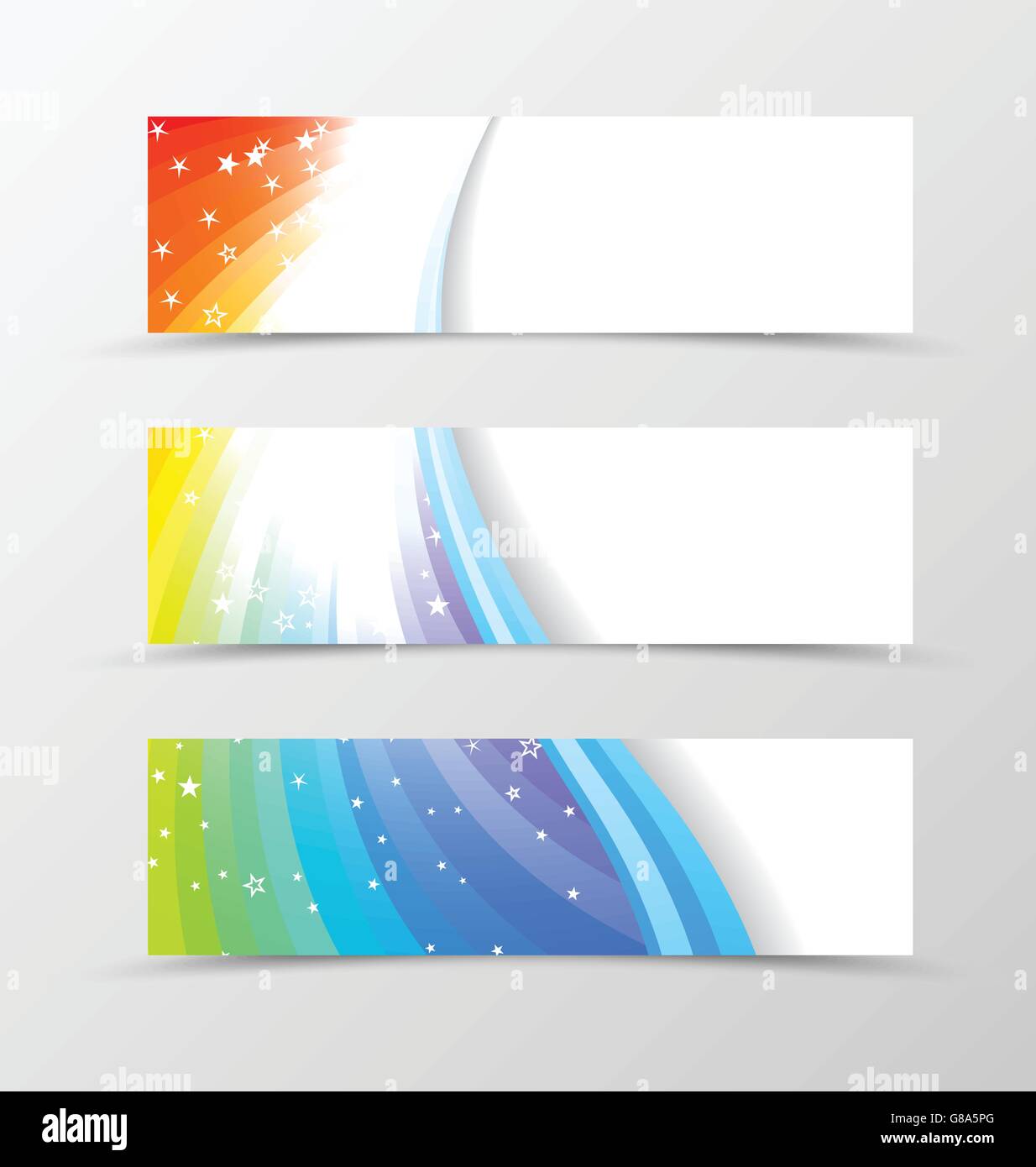 Set of banner rainbow design Stock Vector Image & Art - Alamy