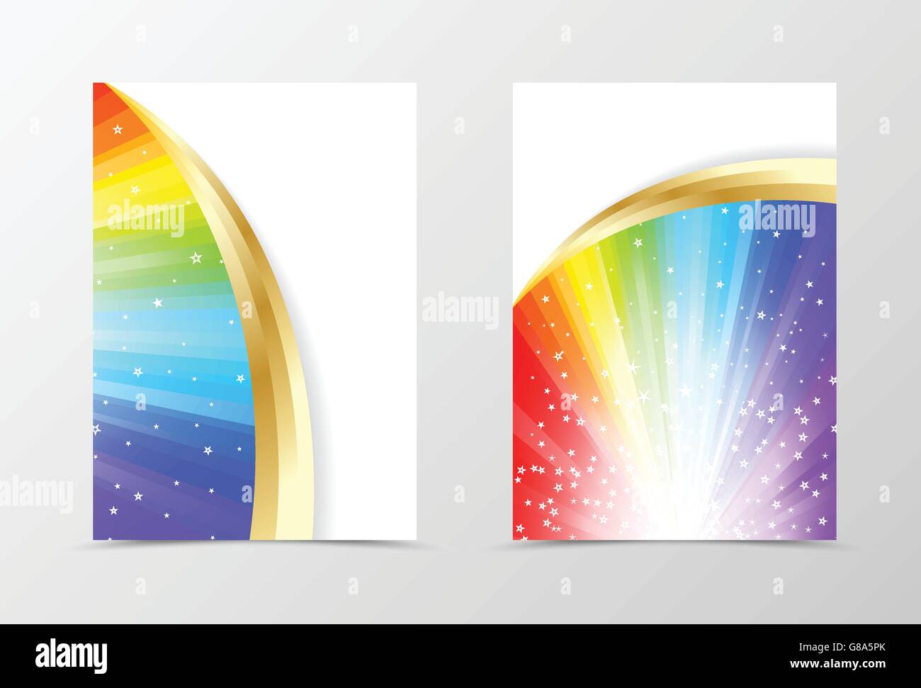 Rainbow flyer template design Stock Vector Image & Art - Alamy
