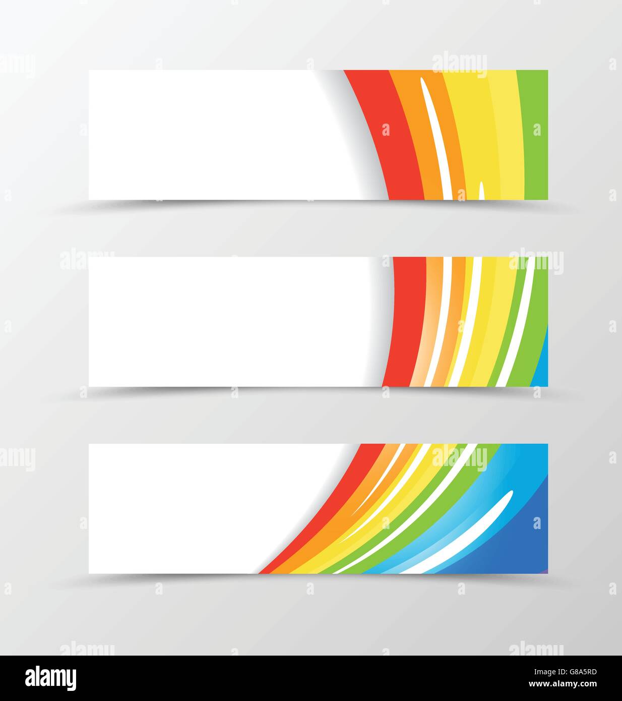 Set of banner rainbow design Stock Vector Image & Art - Alamy