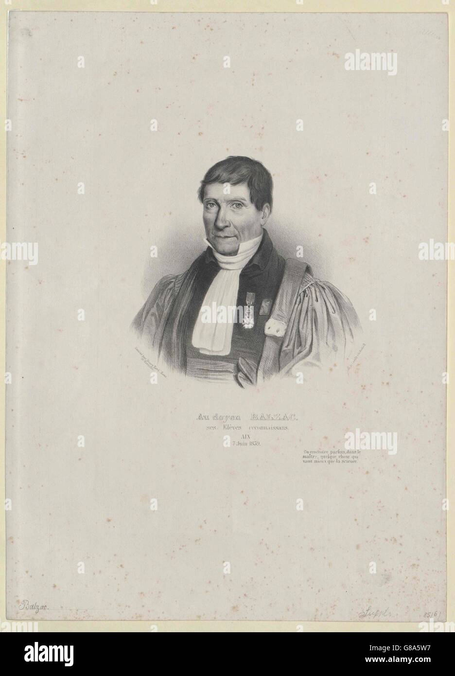 Portrait of balzac hi-res stock photography and images - Alamy