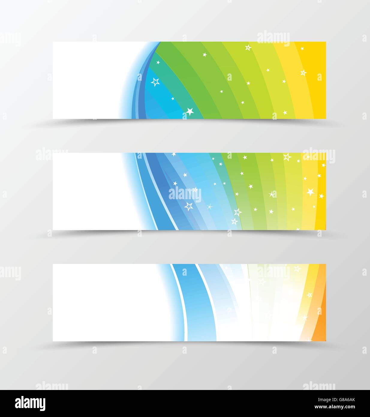 Set of banner rainbow design Stock Vector Image & Art - Alamy