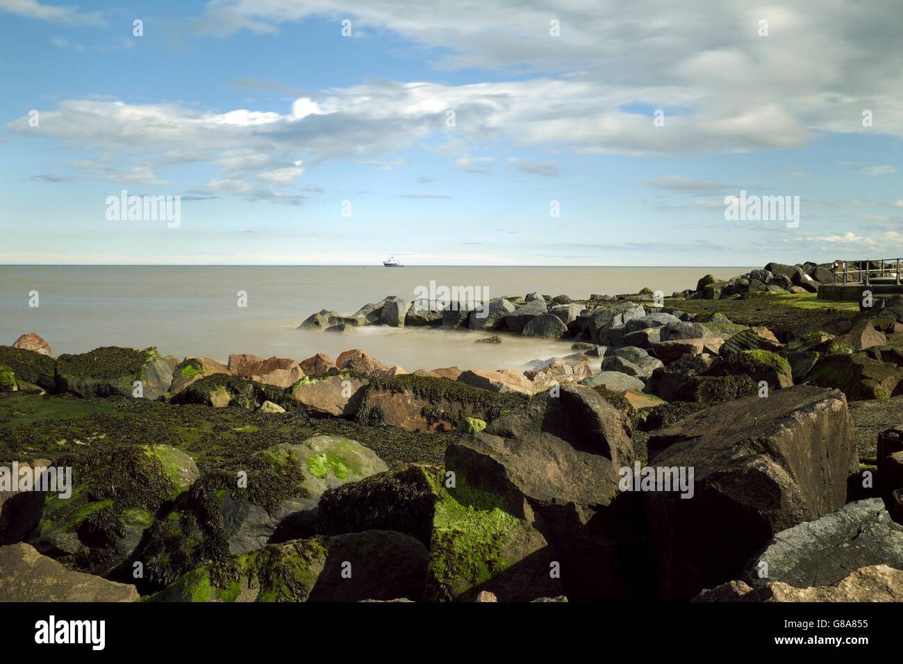 Fishing vessel off Ness Point, Suffolk, England, UK Stock Photo - Alamy