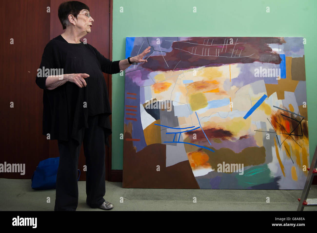 Veteran Welsh-speaking visual artist, and abstract landscape painter ...