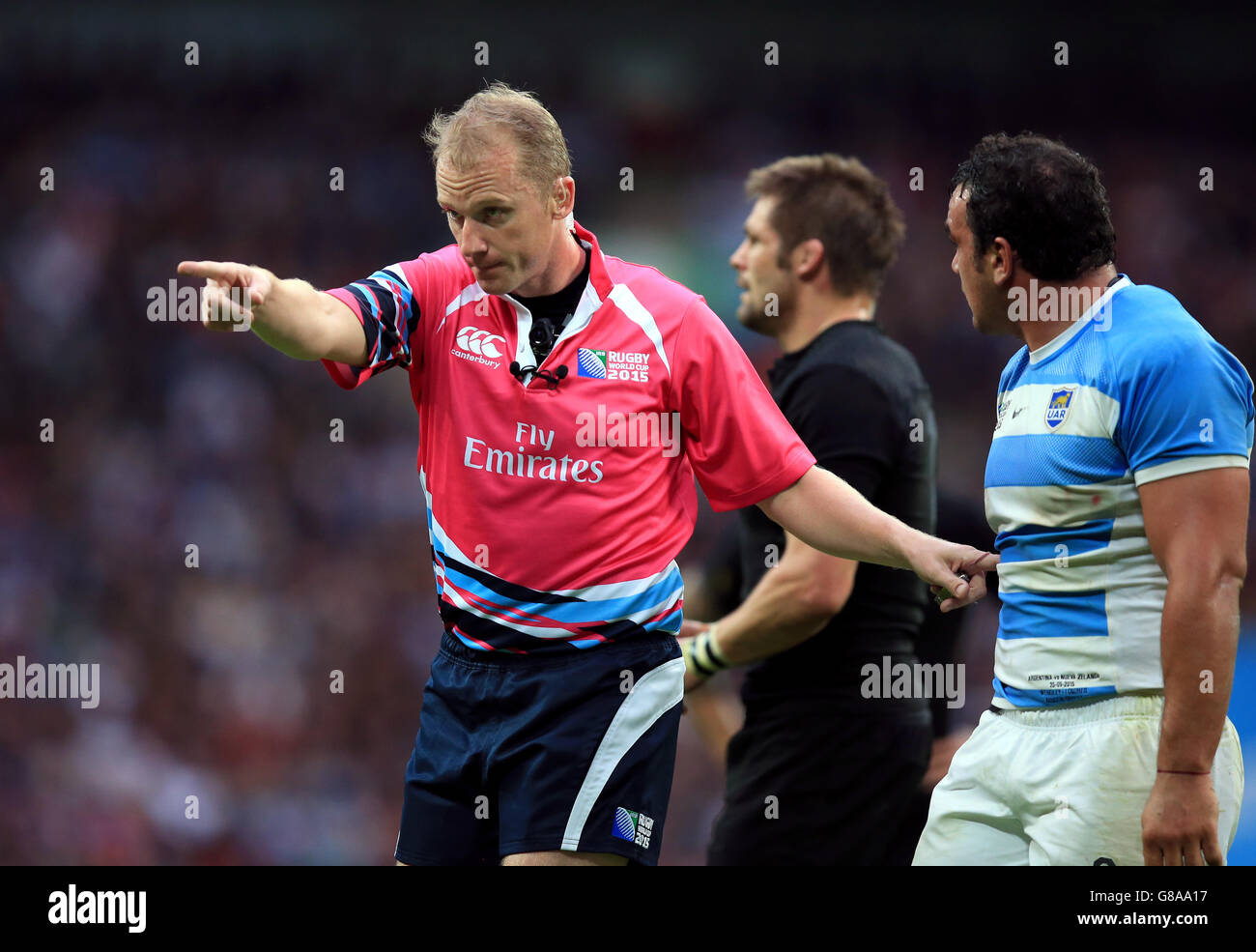 Referee Wayne Barnes during the Rugby World Cup match at Wembley ...