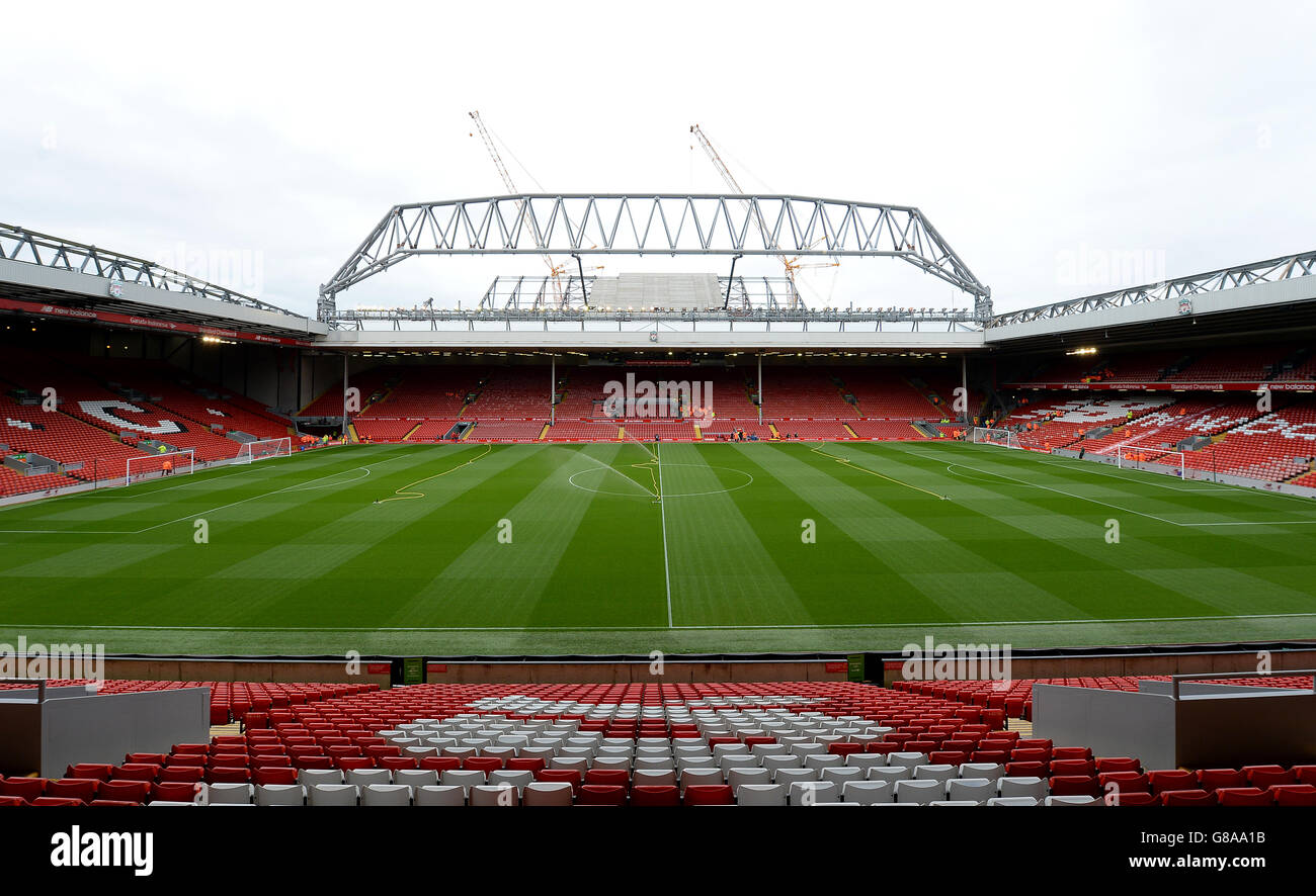 A view of the continued progress of the new Main Stand redevelopment ...