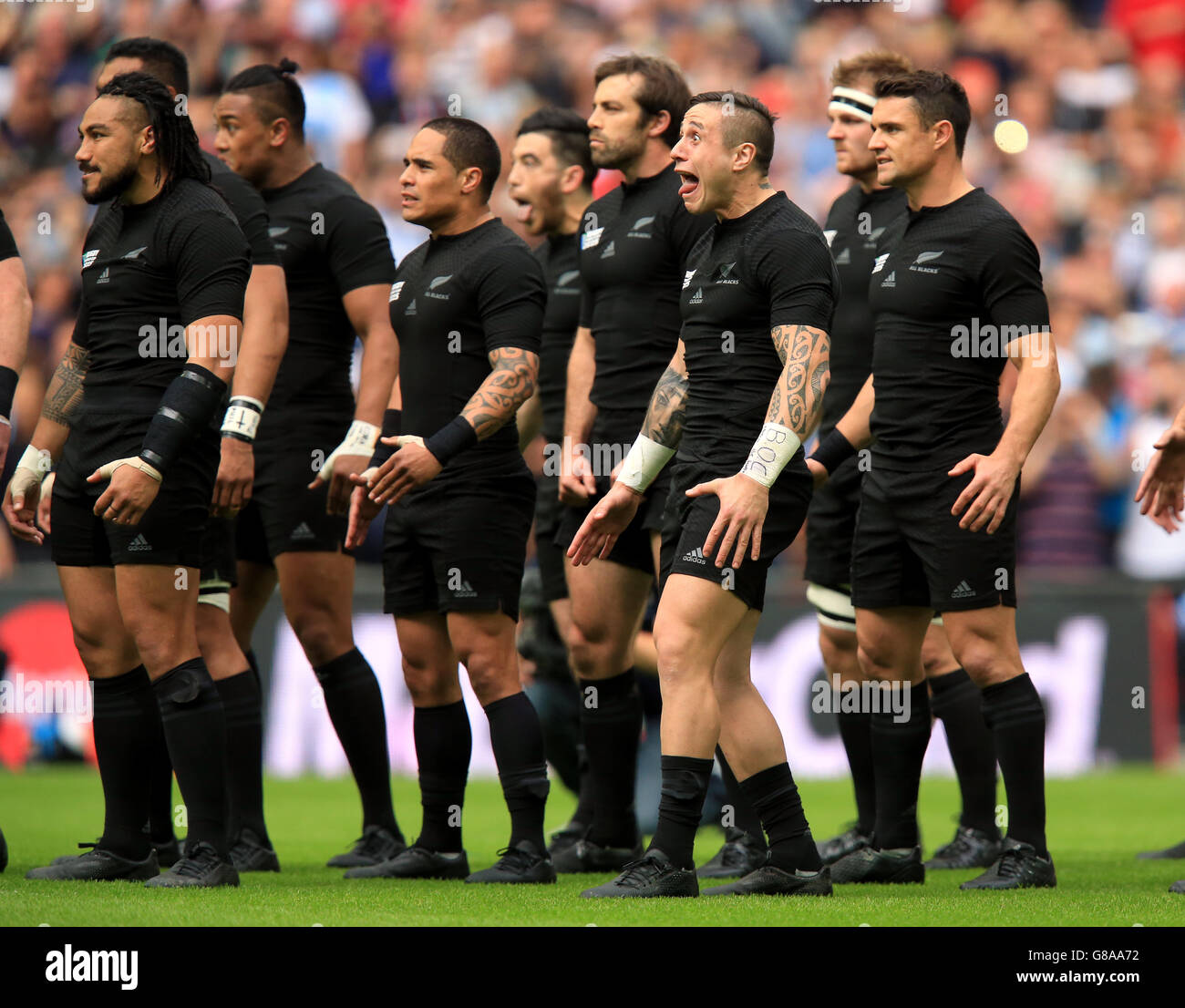 New zealand perform haka rugby world cup match wembley stadium hi-res ...