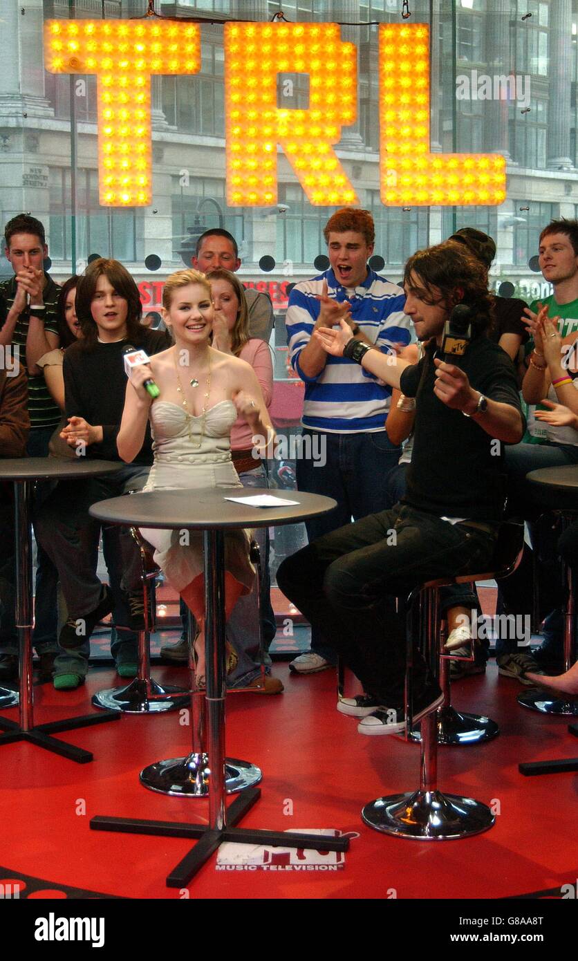 MTV's TRL - Total Request Live - Leicester Square studios Stock Photo ...