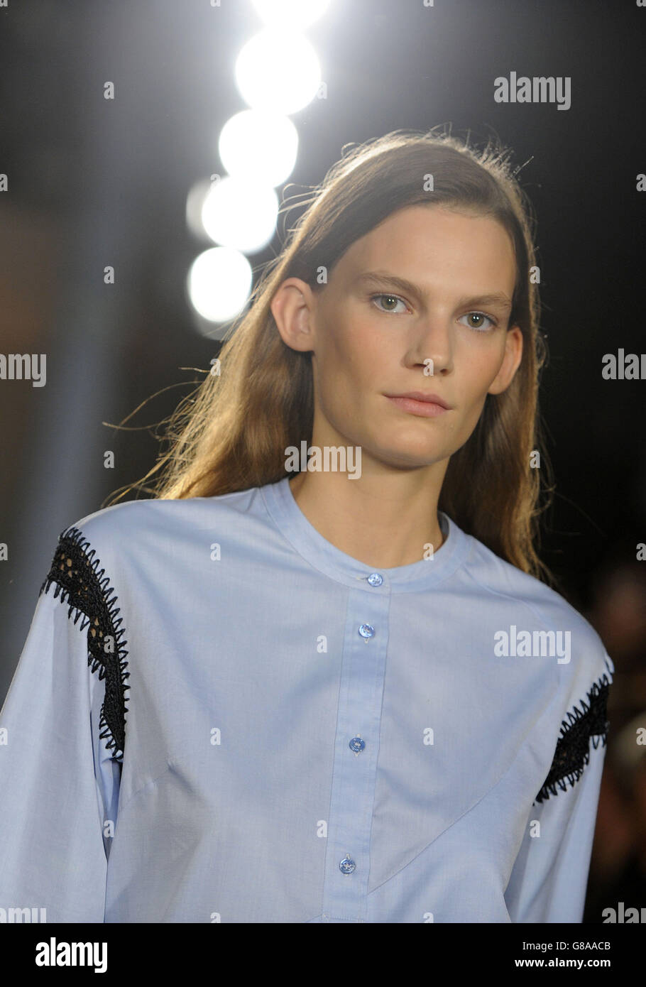 Models on the catwalk at the Pringle of Scotland Spring/Summer 2016 ...