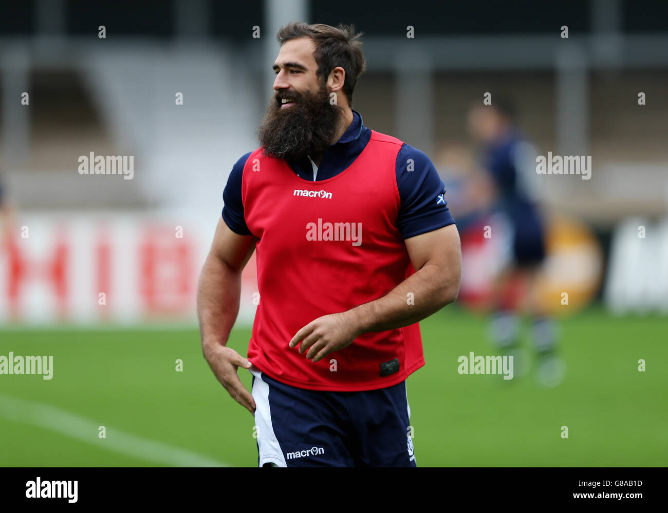 Scotland's Josh Strauss during the captain's run at the Kingsholm ...