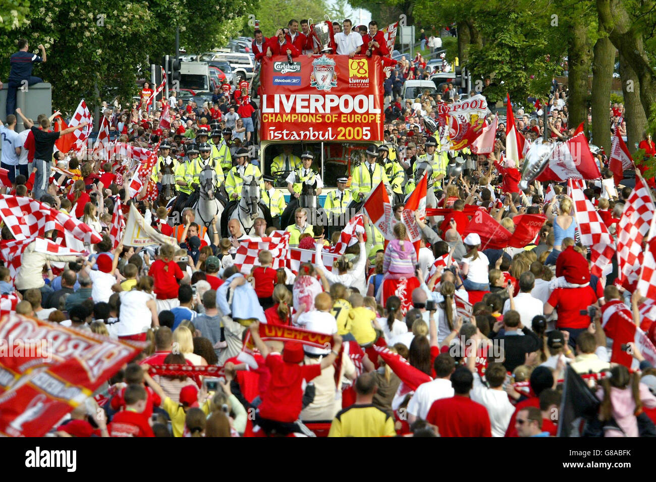 Soccer - UEFA Champions League - Winners Parade - Liverpool Stock Photo ...