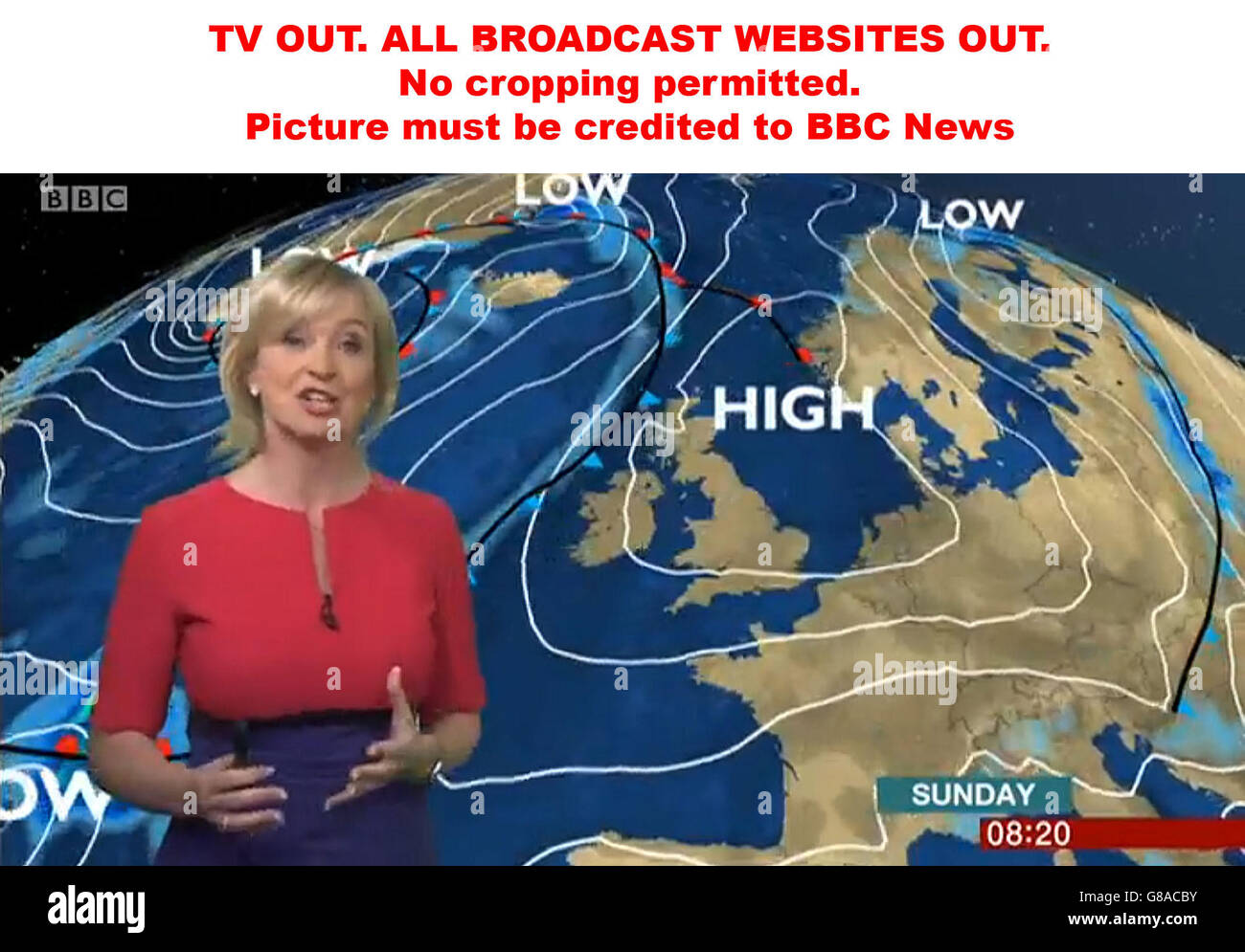 Bbc Breakfast Weather Presenter Carol Kirkwood Stock Photos & Bbc ...