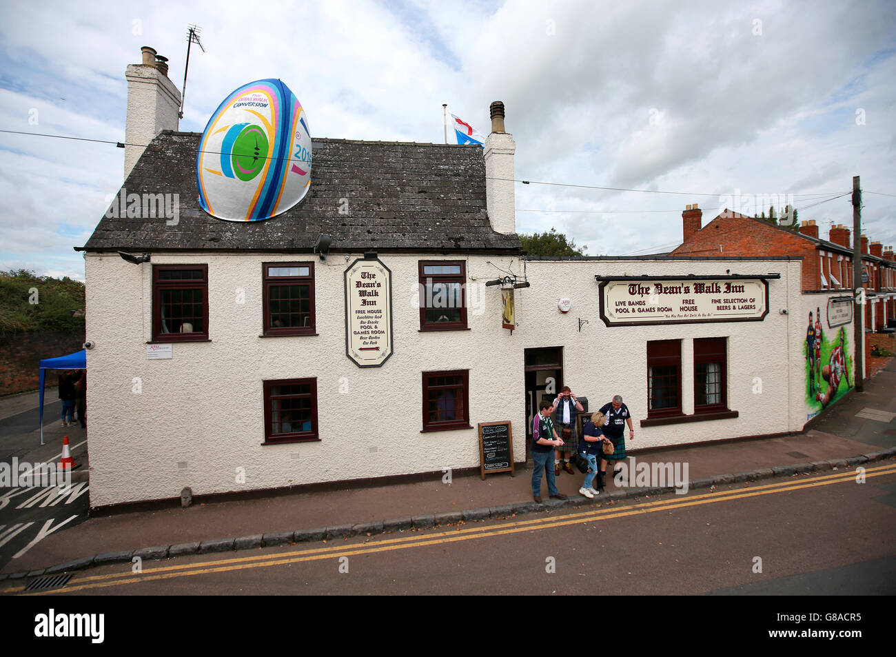 Scotland fans have a drink at The Dean's Walk Inn before the Rugby ...