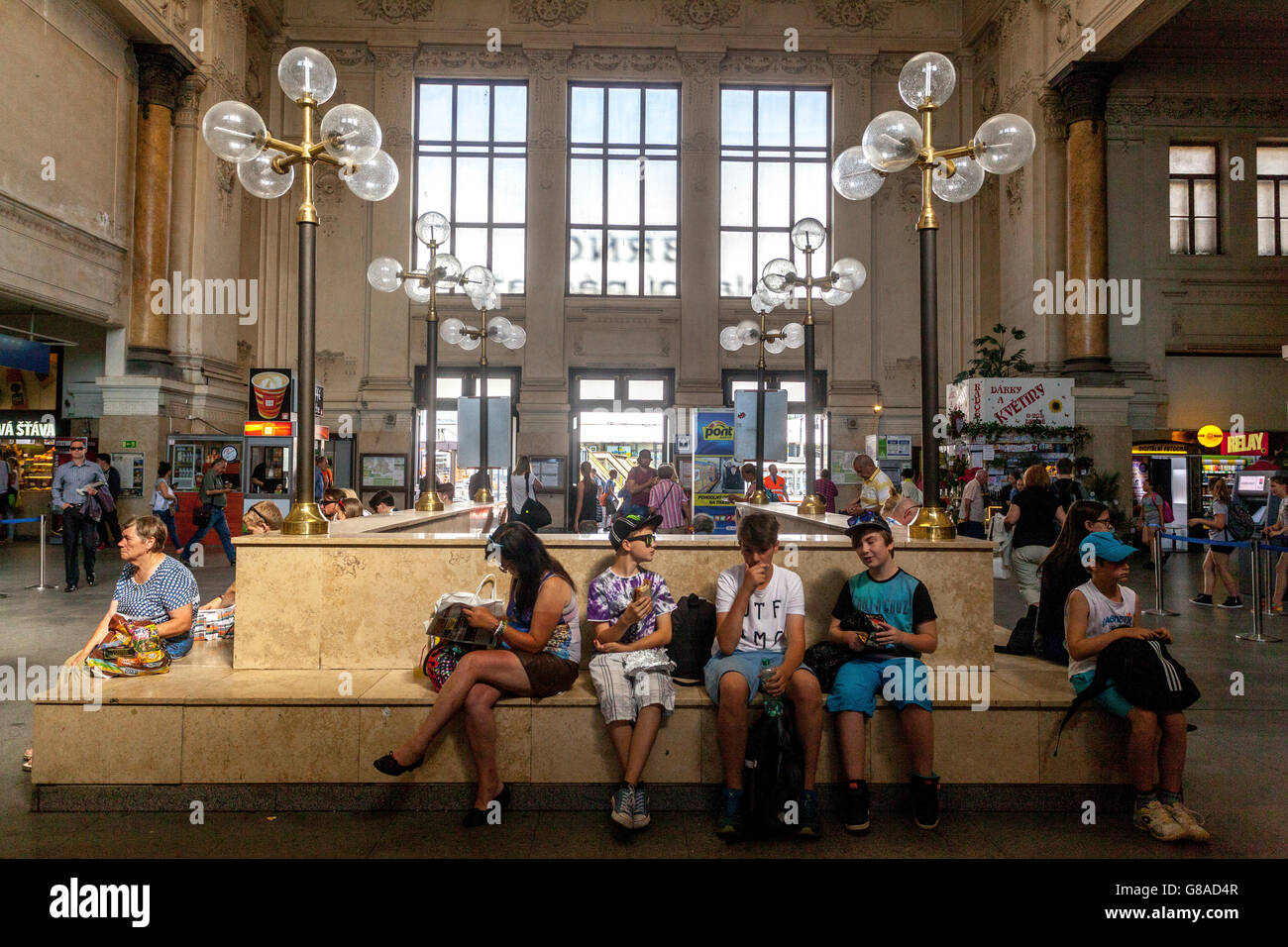 Main railway Brno train station hall Stock Photo - Alamy