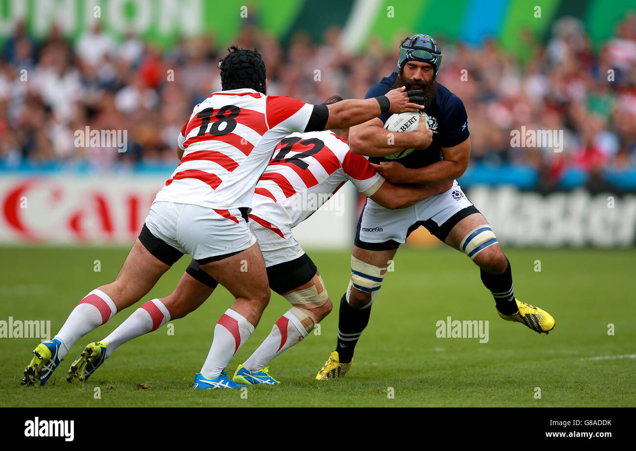 Scotland's Josh Strauss in action during the Rugby World Cup match at ...