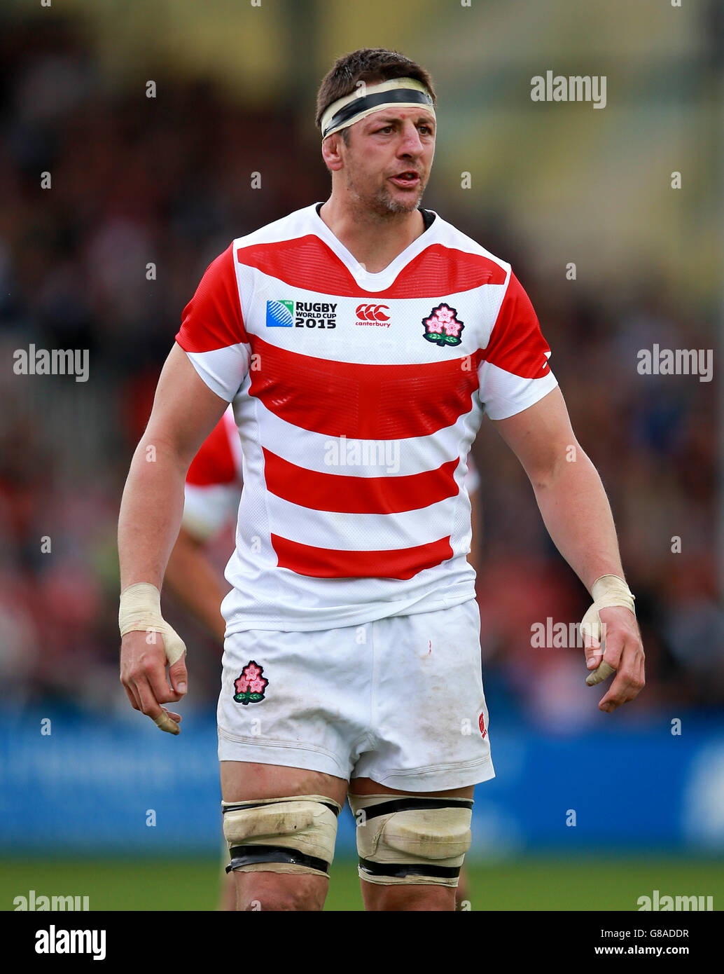 Japan's Luke Thompson in action during the Rugby World Cup match at the ...