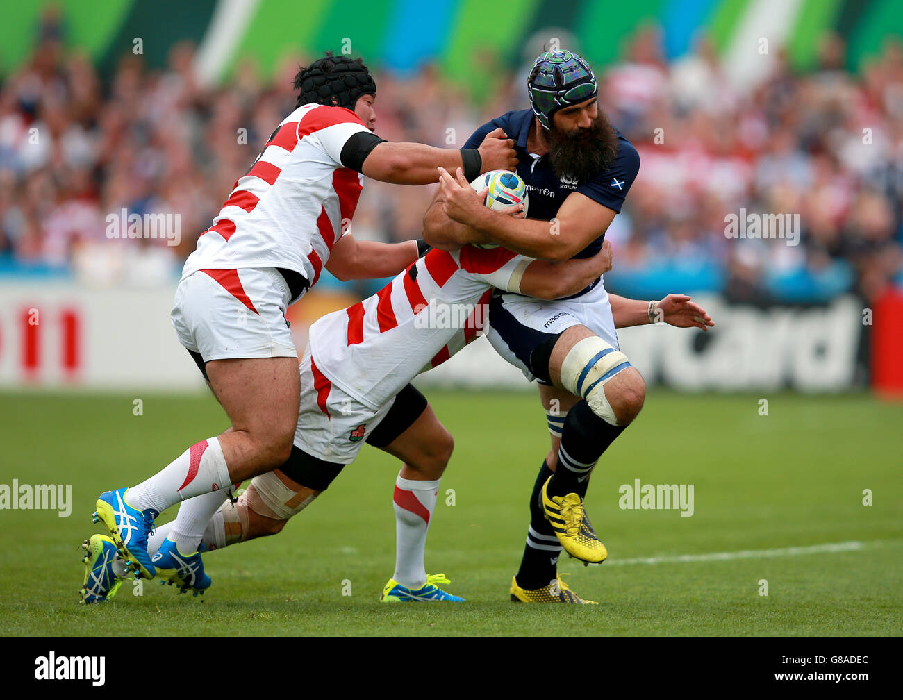 Scotland's Josh Strauss in action during the Rugby World Cup match at ...