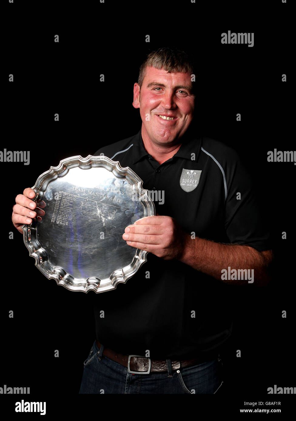 Groundsman Lee Fortis poses with the Graham Kersey Team Man of the Year ...