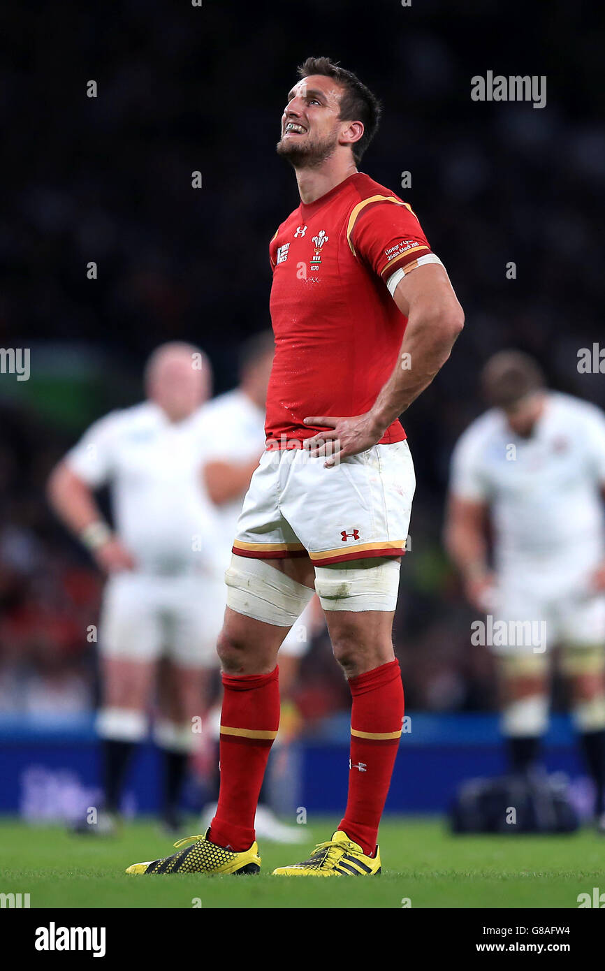 Wales' Sam Warburton during the Rugby World Cup match at Twickenham ...
