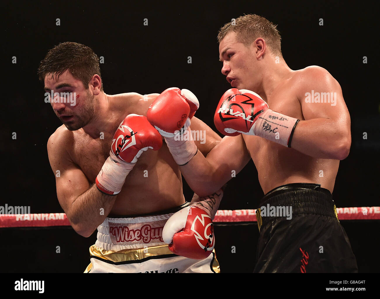 Frank Buglioni (left) in action against Fedor Chudinov (right) in the ...
